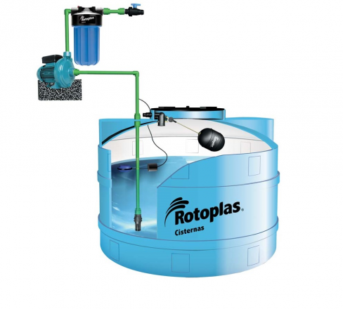 CISTERNA DE 1,200 LTS EQUIPADA ROTOPLAS